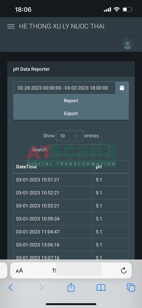 Phần mềm SCADA hệ thống xử lý nước thải từ xa-ATSCADA
